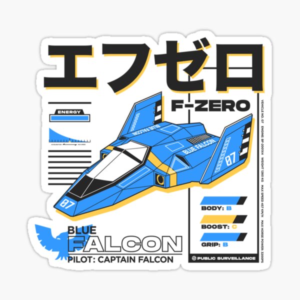 "BLUE FALCON" Sticker for Sale by BelindaGeller | Redbubble