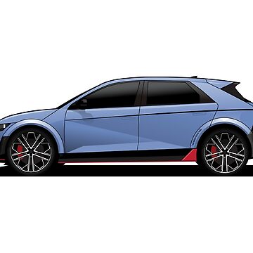 "Ioniq 5 N line blue illustration" Poster for Sale by blackdogshop ...