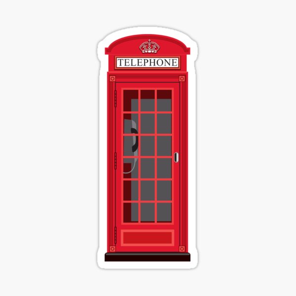 "aesthetic telephone booth sticker" Sticker for Sale by art-by-nashe ...