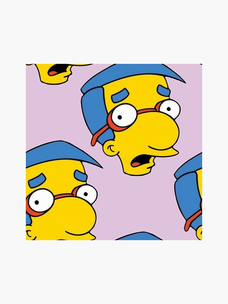 "Milhouse On Pink" Sticker for Sale by bamshark | Redbubble