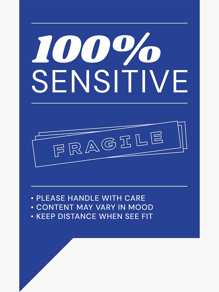 "100% Sensitive" Sticker for Sale by SallySunday | Redbubble