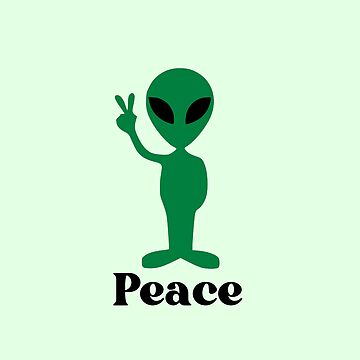 "Alien peace sign" Sticker for Sale by rileyleis8 | Redbubble