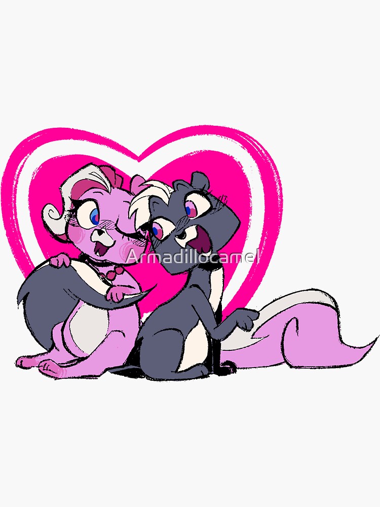 "Lesbian Skunks" Sticker for Sale by Armadillocamel | Redbubble