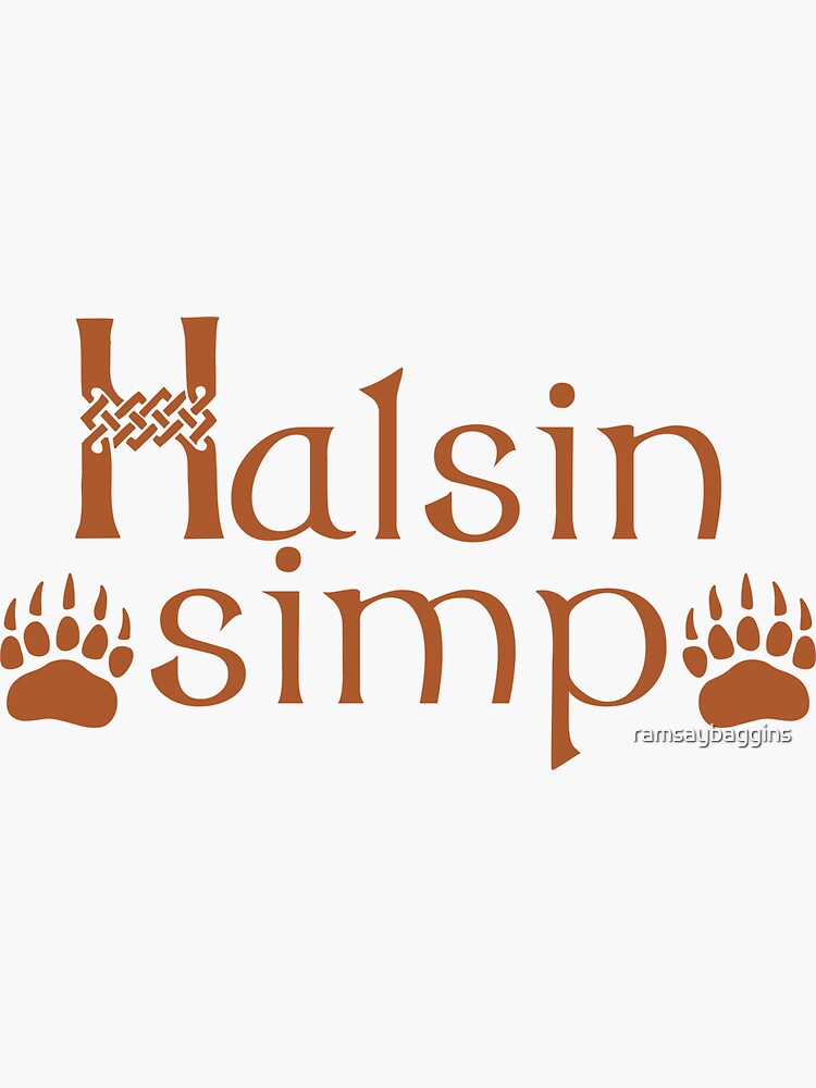 "Halsin simp" Sticker for Sale by ramsaybaggins | Redbubble