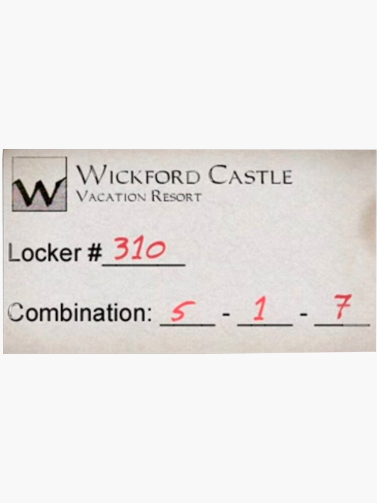 "Wickford Castle locker card" Sticker for Sale by DizzyWitch | Redbubble