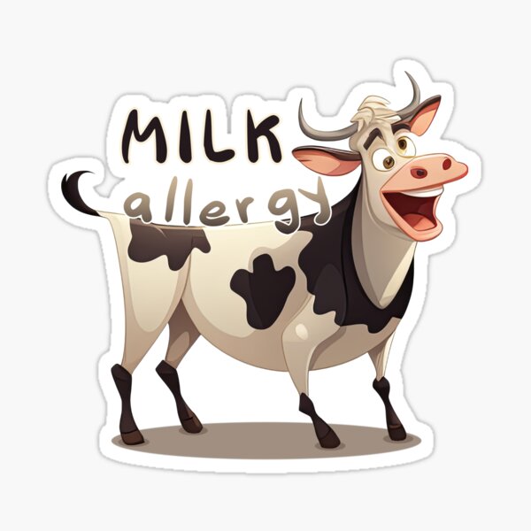 "Cow Milk Allergy" Sticker for Sale by funwithayoyo | Redbubble