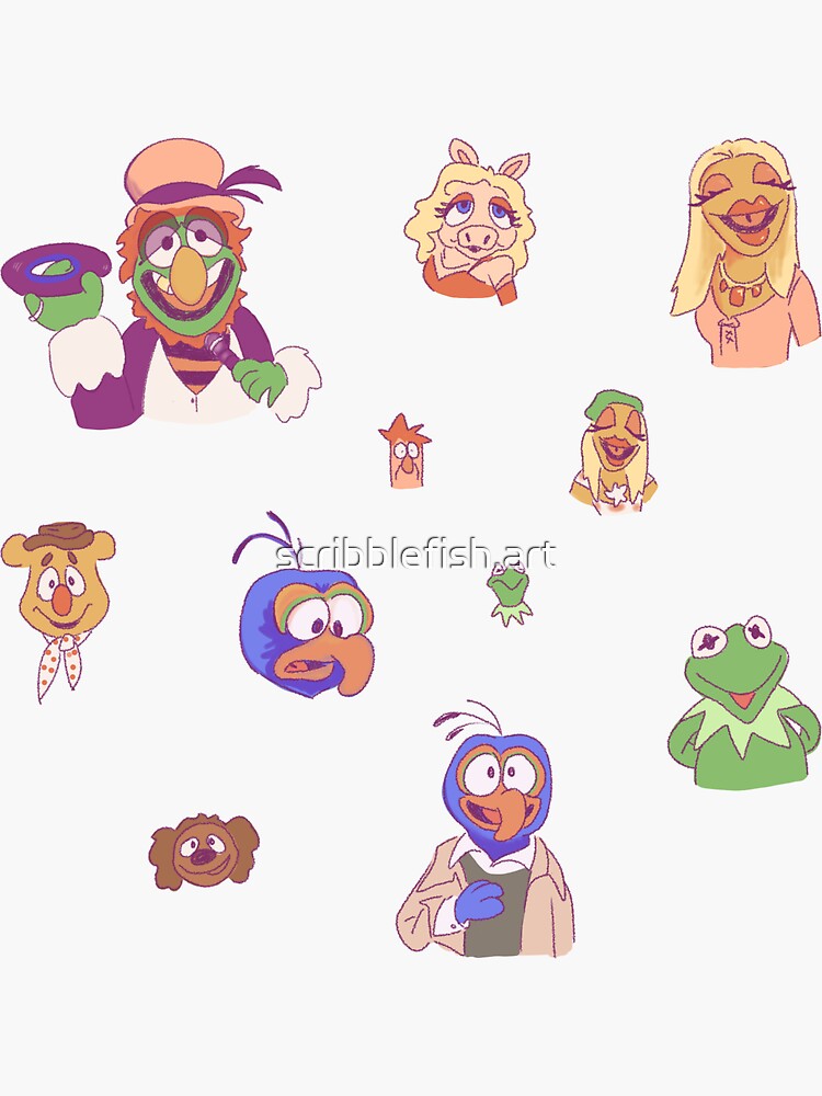 "Muppet Stickers" Sticker for Sale by scr1bblefishies | Redbubble