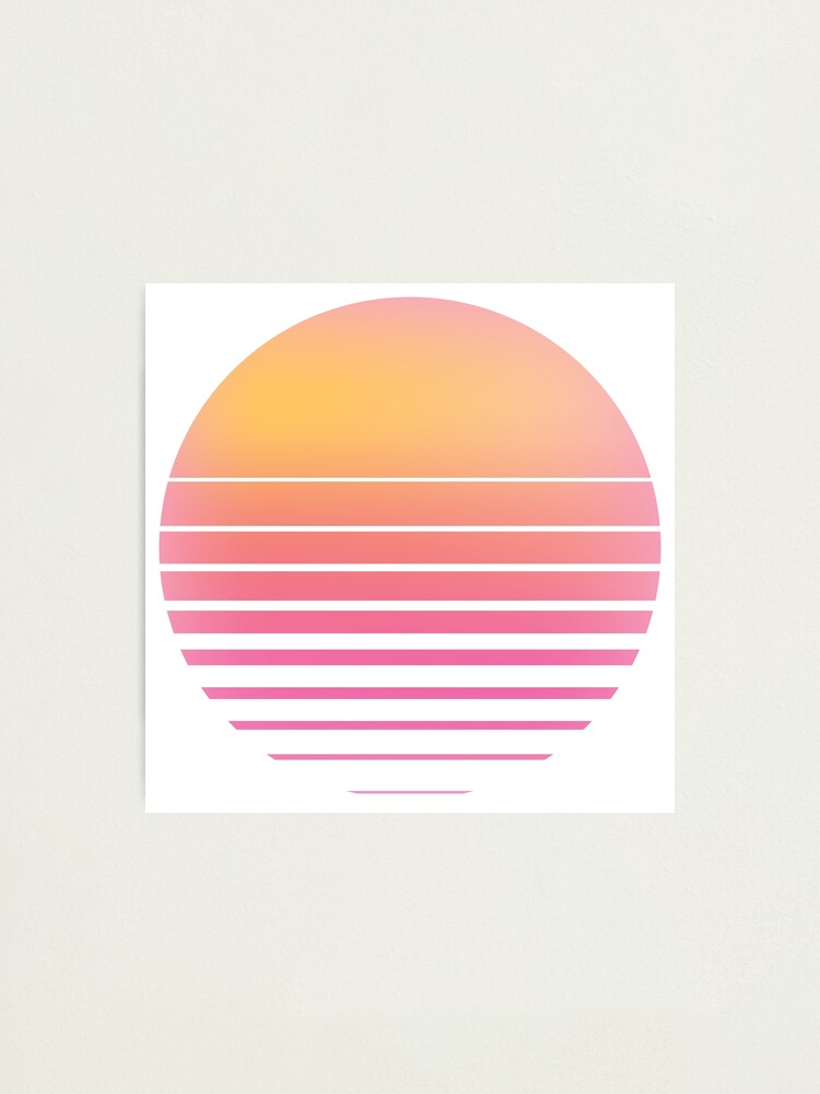 "Vaporwave Sun - Outrun/Synthwave/Retro" Photographic Print for Sale by ...