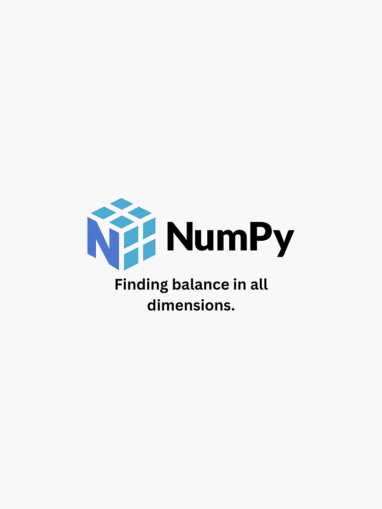 "NumPy Programming Jokes Balance Dimensions" Sticker for Sale by Sci ...