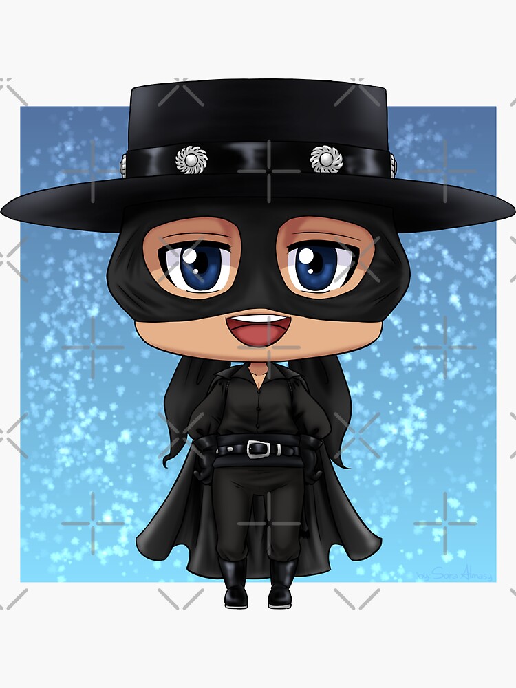 "Chibi Zorro 2" Sticker for Sale by Sora-Almasy | Redbubble
