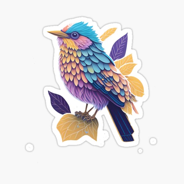 "bird singing" Sticker for Sale by gagarotak | Redbubble