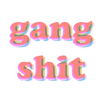"Glitch Art 'Gang Shit'" Sticker for Sale by AminulPlanet | Redbubble