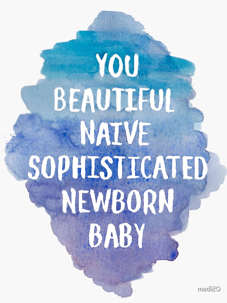 "Beautiful Naive Sophisticated Newborn Baby Watercolor" Sticker for ...