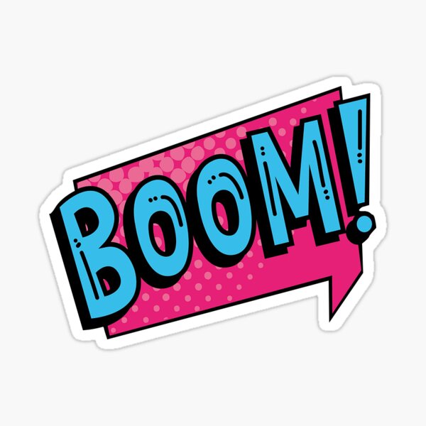 "Boom sticker" Sticker by alexlvdesigns | Redbubble