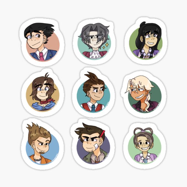 "Ace Attorney" Sticker for Sale by EmberFlame7122 | Redbubble