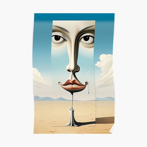 "Salvador Dali Face Poster, Dali Surrealism Poster, Salvador dali ...