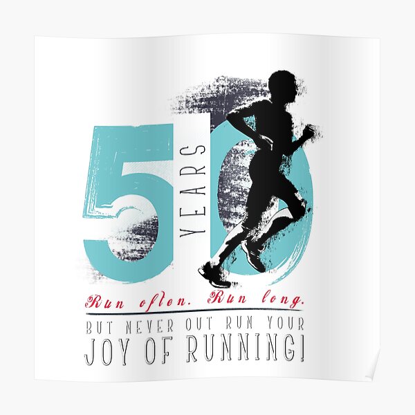 "Runner - 50th Birthday" Poster for Sale by JIGGO | Redbubble