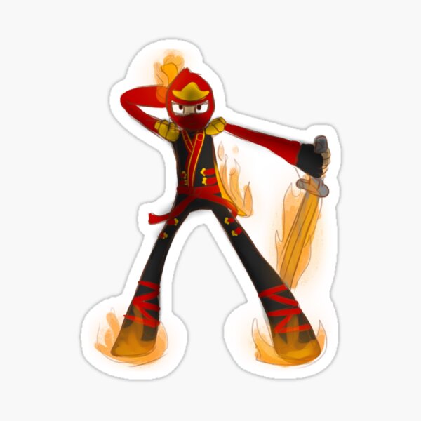 "Flaming Kai" Sticker for Sale by EllerieMck | Redbubble