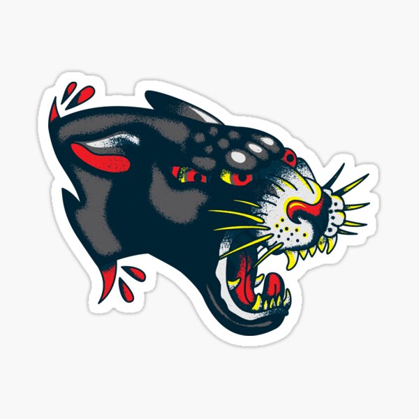 "Black Panther cat" Sticker for Sale by jama777 | Redbubble