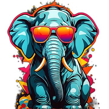 "Elephant disco" Sticker for Sale by Kovalakis | Redbubble