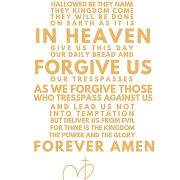 "Our Father in Heaven Prayer" Sticker for Sale by HofD | Redbubble