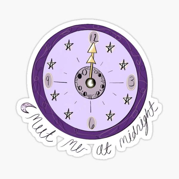 "Meet Me at Midnight Clock - Taylor Swift Lavender Haze Sticker ...