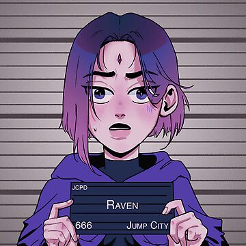 "teen titans raven in jail" Sticker for Sale by queenlypirate | Redbubble
