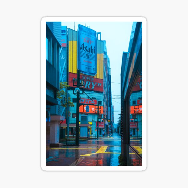 "Raining In Sapporo" Sticker for Sale by HimanshiShah | Redbubble