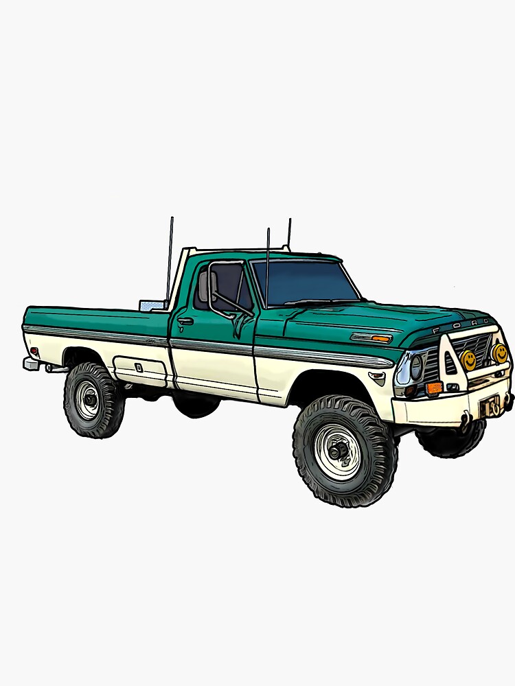 "69 F250 Highboy Farm Truck" Sticker for Sale by Arseman69 | Redbubble