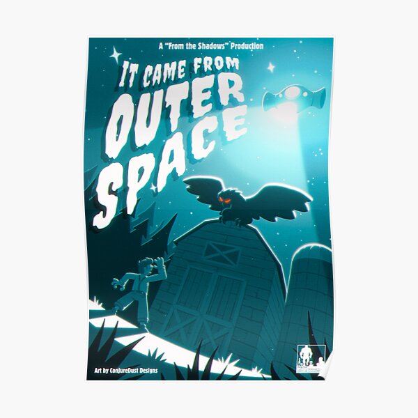 "It Came From Outer Space, Mothman Edition - Print" Poster for Sale by ConjureDust Designs ...