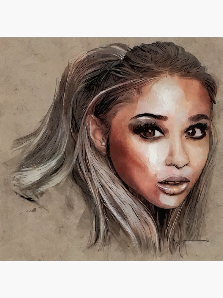 "Ariana`s Grande portrait" Sticker for Sale by bogfl | Redbubble