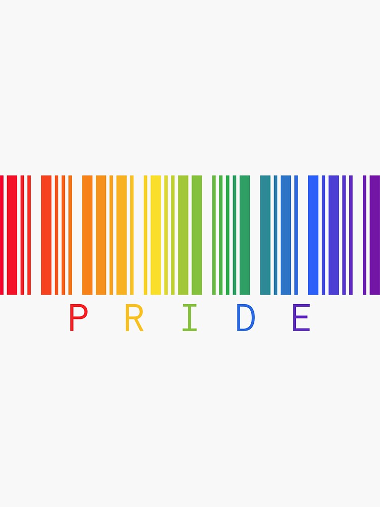 "Pride Unique Barcode" Sticker for Sale by nerd-nandez | Redbubble