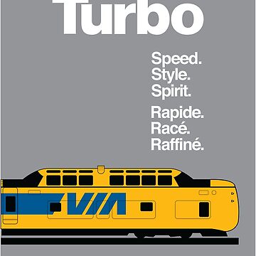 "VIA Turbo Train" Sticker for Sale by Rapido Trains | Redbubble