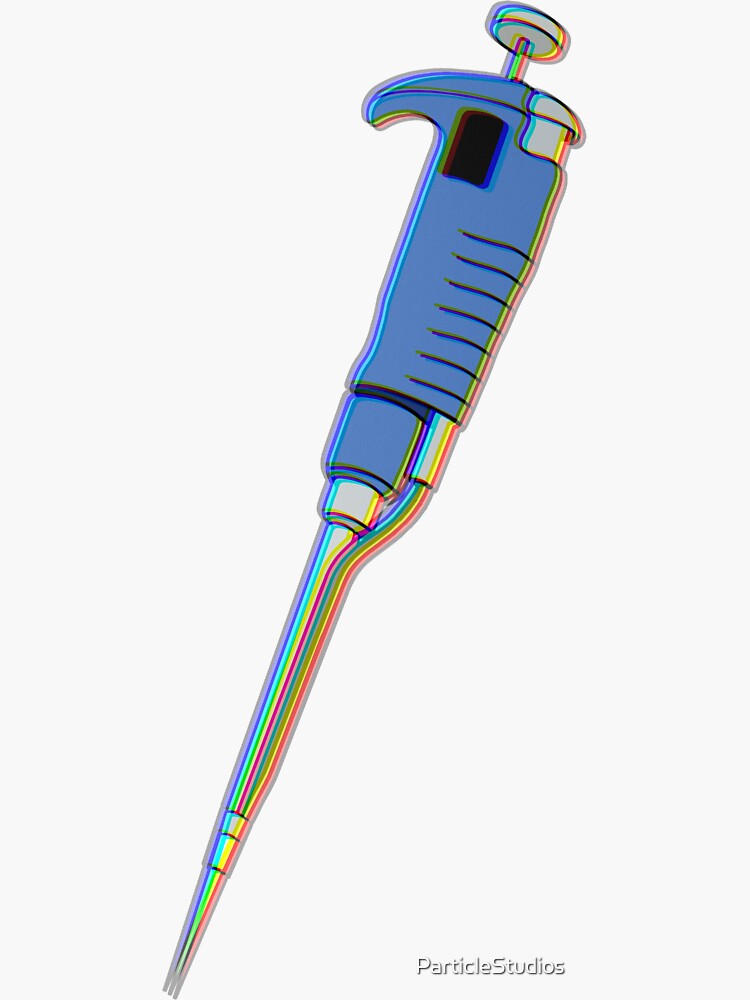"3D Lab Pipette" Sticker for Sale by ParticleStudios | Redbubble
