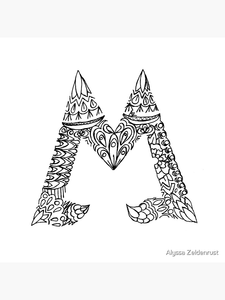 "Patterned Letter M" Poster by CallMeZeldy | Redbubble