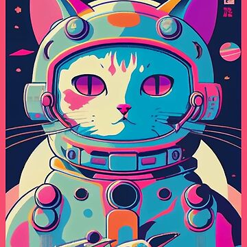 "Vintage Anime Space Cat | Quality Retro Anime Origin Design | Chibi ...
