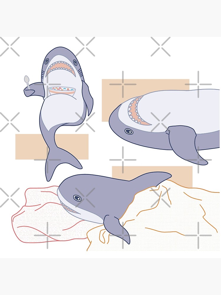 Blahaj Shark Doing Blahaj Things Art Board Print