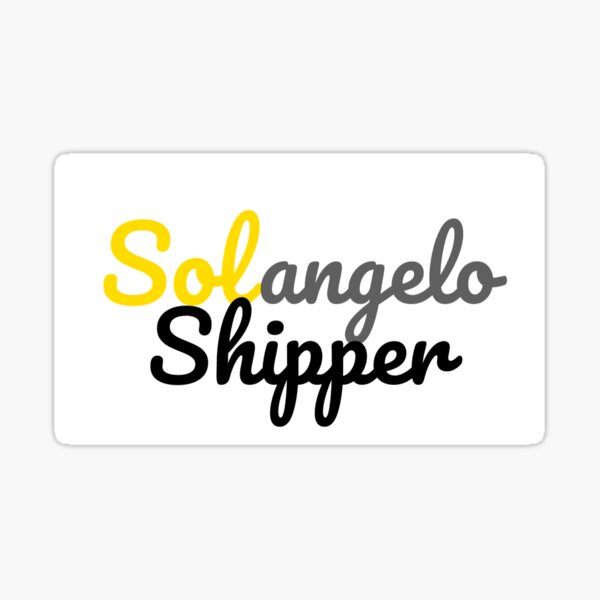 "Solangelo shipper" Sticker for Sale by Selle1239 | Redbubble