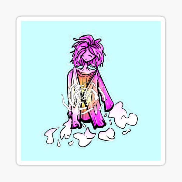 "Aesthetic Lofi Sunset Girl" Sticker for Sale by BobbyMillsArt | Redbubble