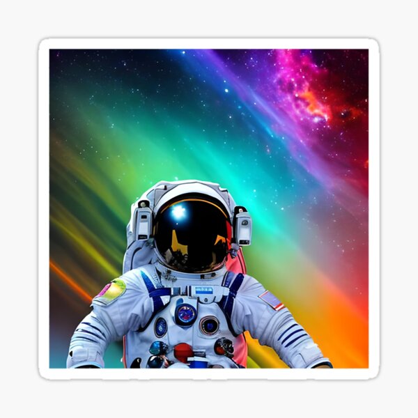 "Astronaut Floating In Psychedelic Space " Sticker for Sale by ...