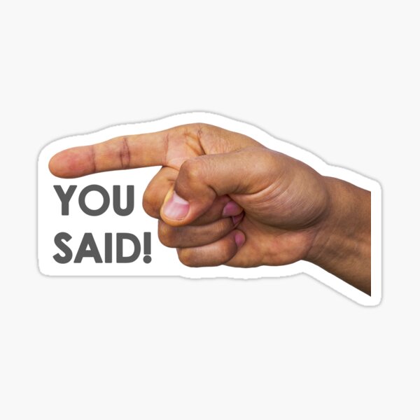 "You Said!" Sticker by kneedraws | Redbubble