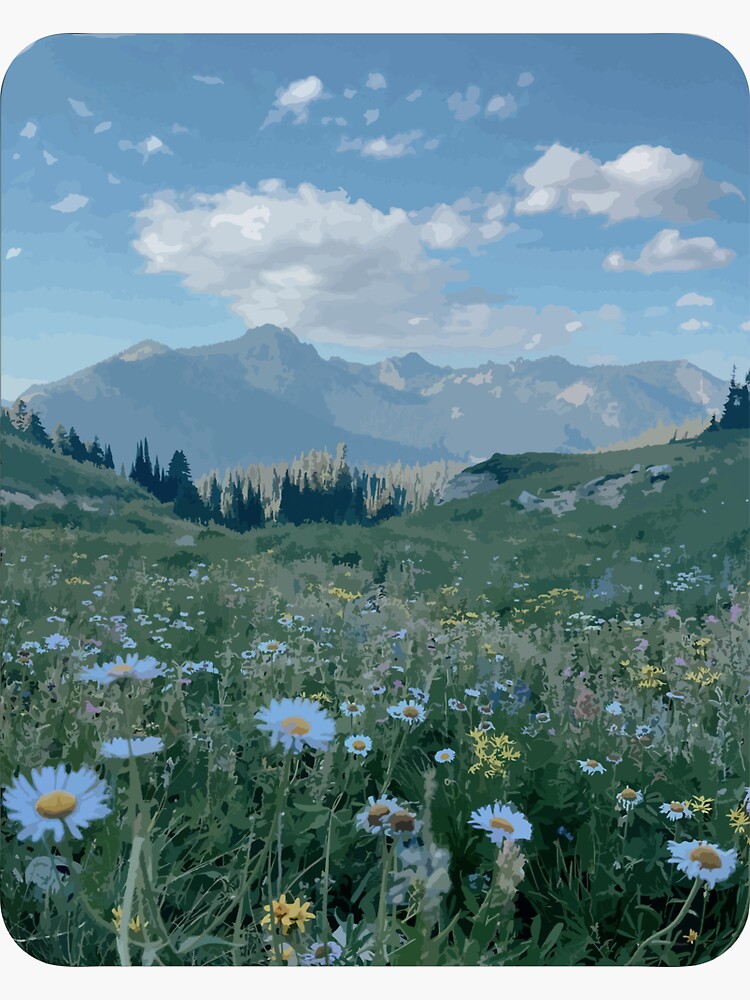 "pnw wild flowers" Sticker for Sale by andisadventures | Redbubble