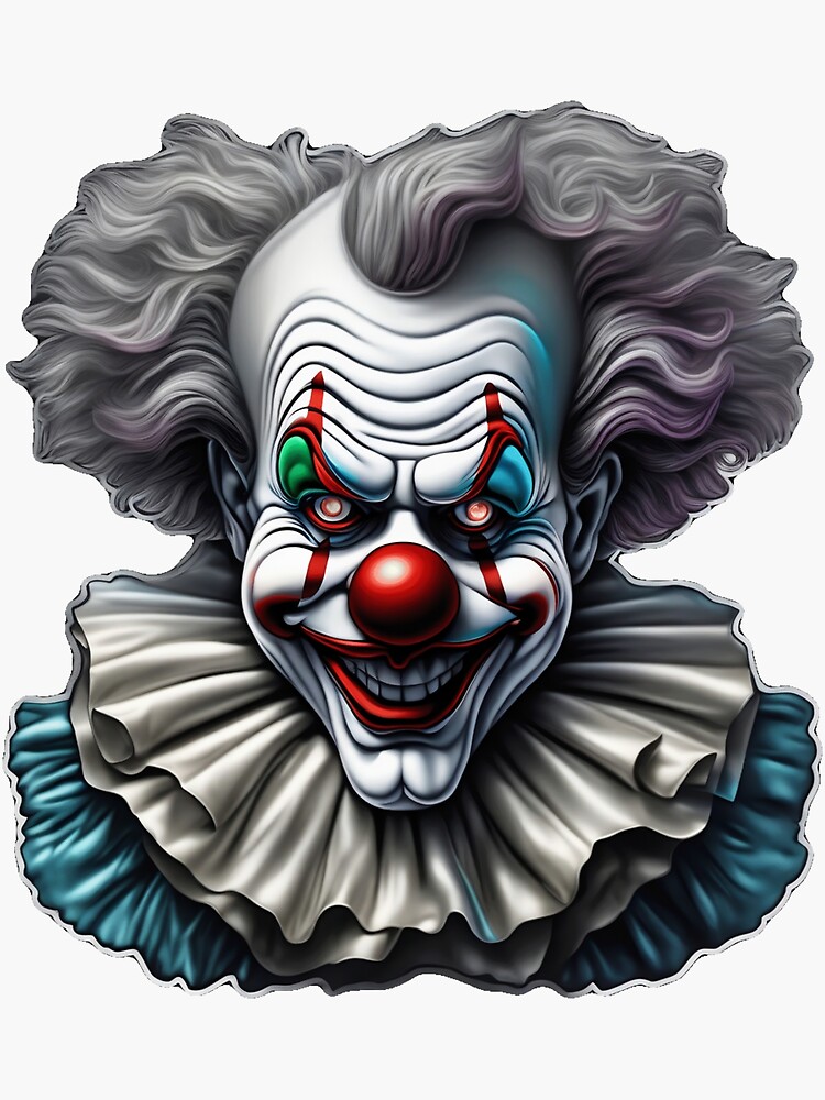 "Evil Clown" Sticker for Sale by Paulorn | Redbubble
