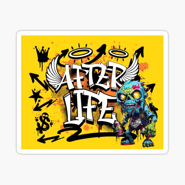 "Afterlife Graffiti Zombie " Sticker for Sale by OurGirlGertie | Redbubble