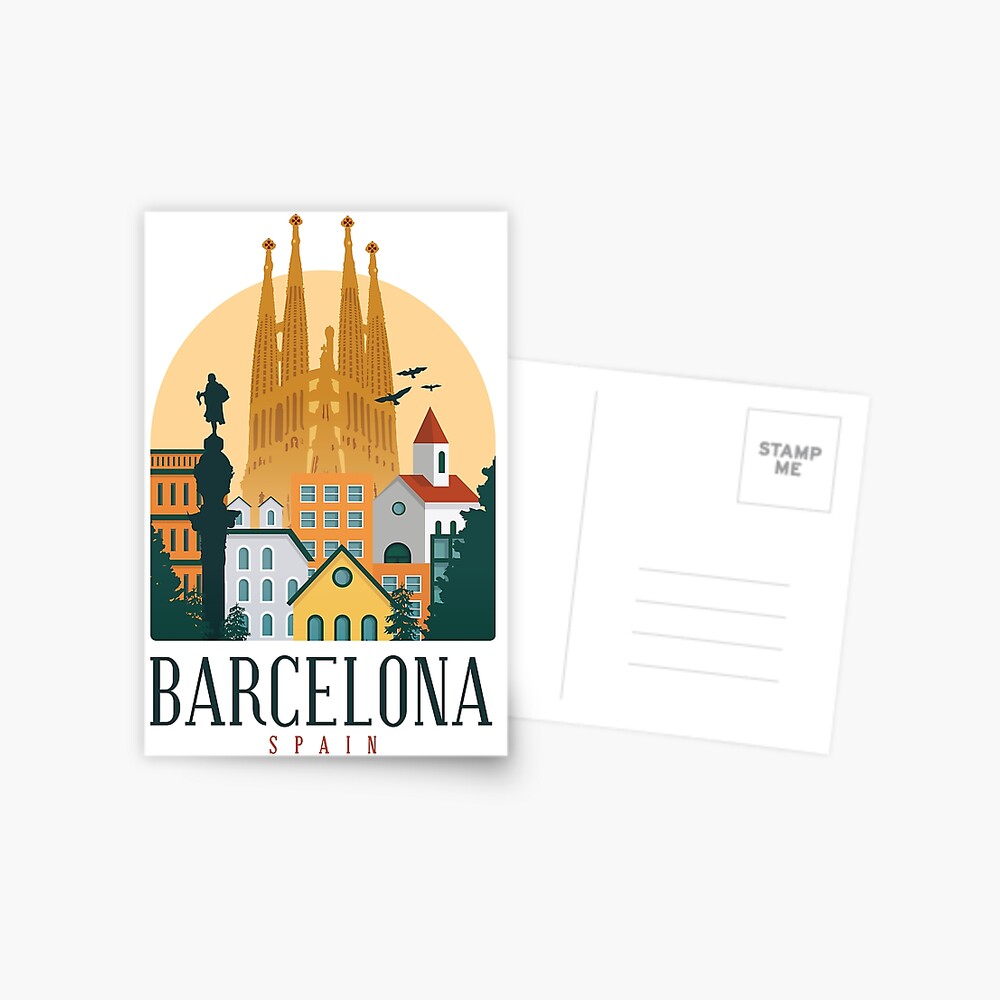"BARCELONA SPAIN " Postcard by D34THDesing | Redbubble