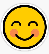 Blushing Emoji: Stickers | Redbubble