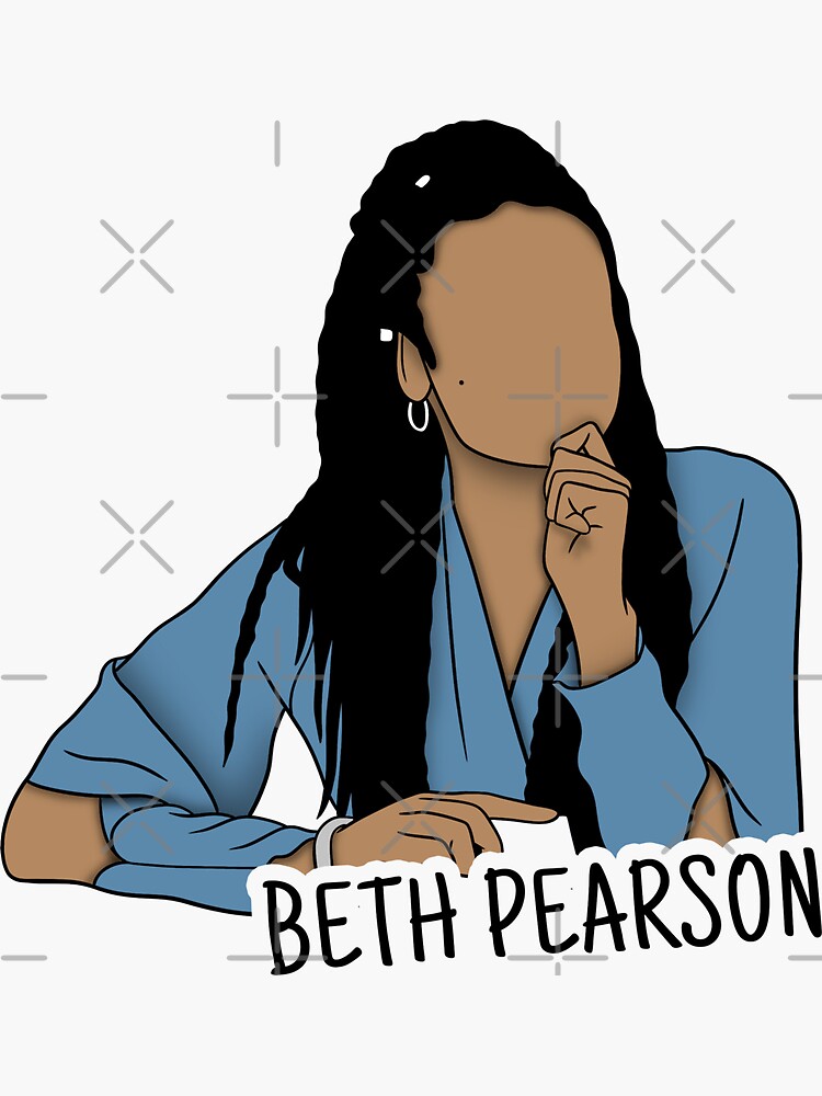 "beth pearson" Sticker for Sale by btrzb | Redbubble