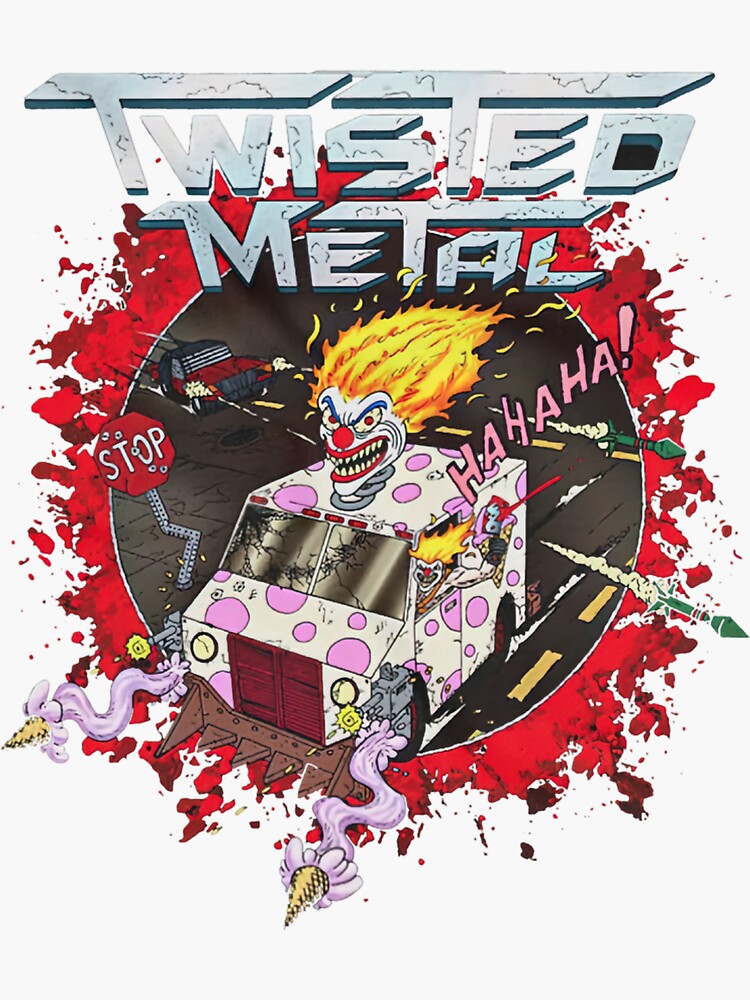 "Twisted Metal Sweet Tooth Ice Cream" Sticker for Sale by saberadorglon ...