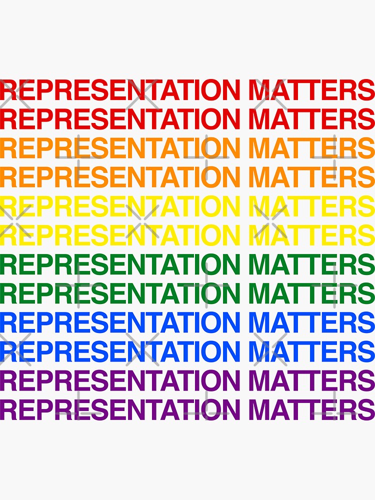 "Representation Matters (Black)" Sticker for Sale by brenda-lee | Redbubble