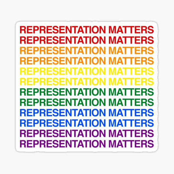 "Representation Matters (Black)" Sticker for Sale by brenda-lee | Redbubble